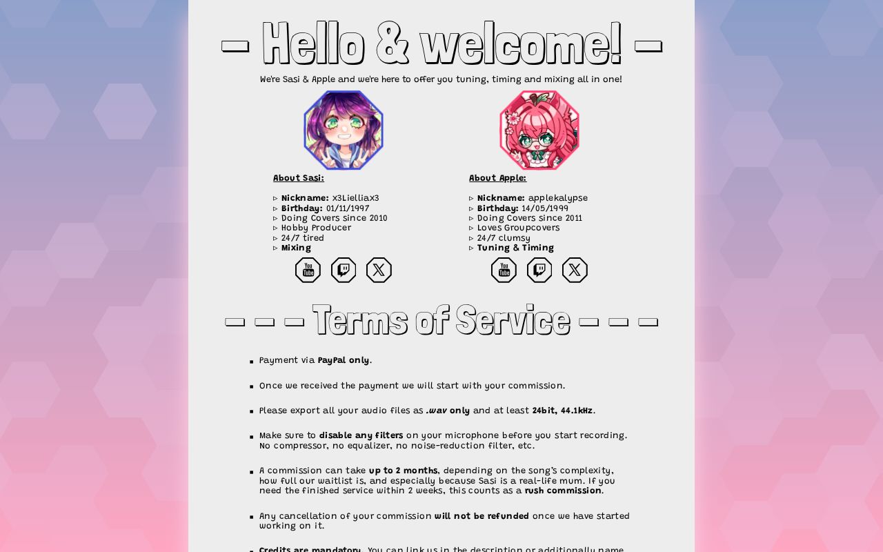 queensofchaos (Mixing Commissions - Sasi & Apple)